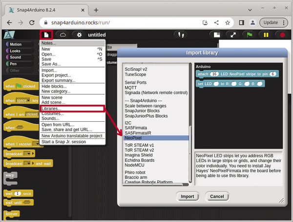 Low-Code Programming for the Arduino with Snap4Arduino